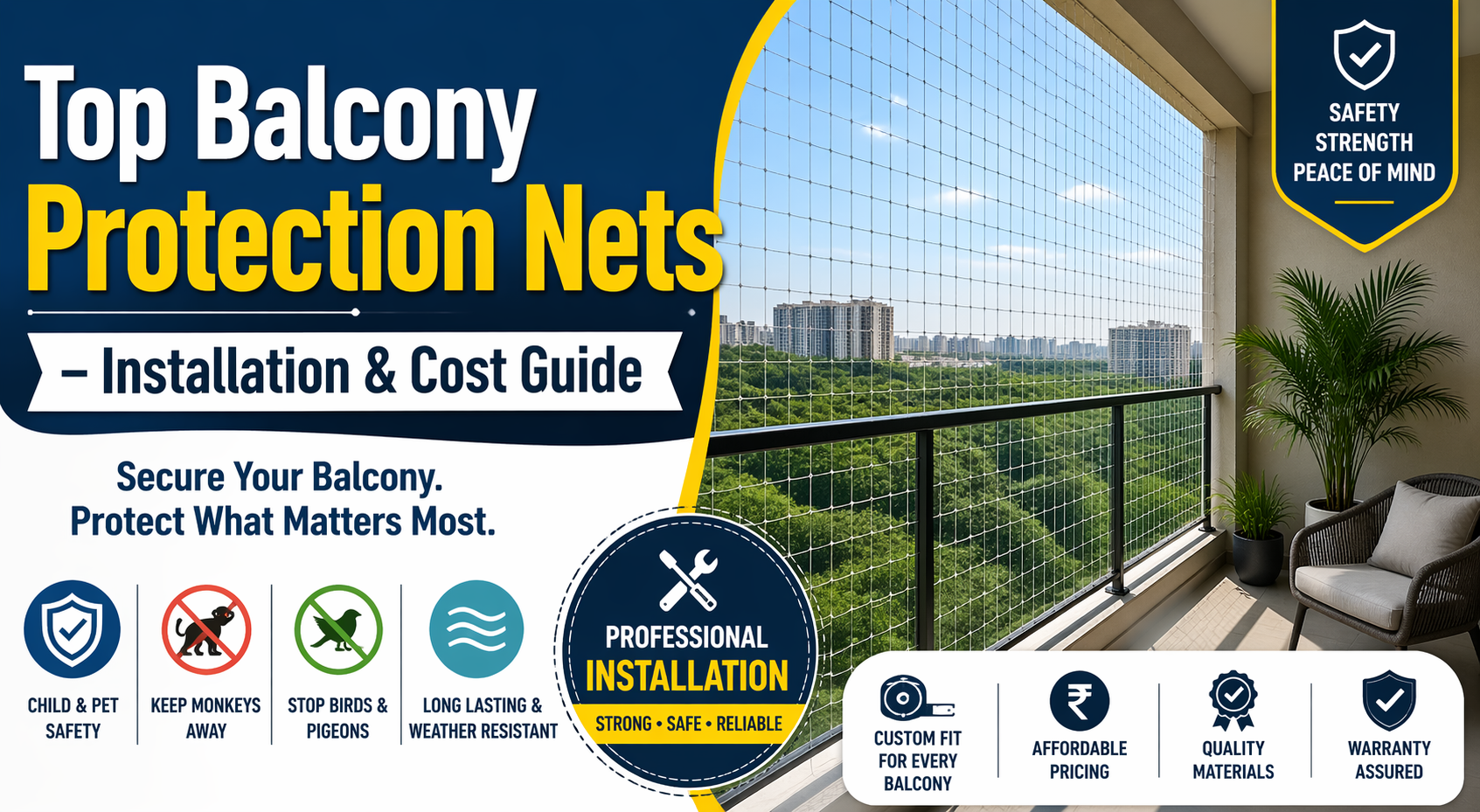 Top Balcony Protection Nets: Installation & Cost Guide